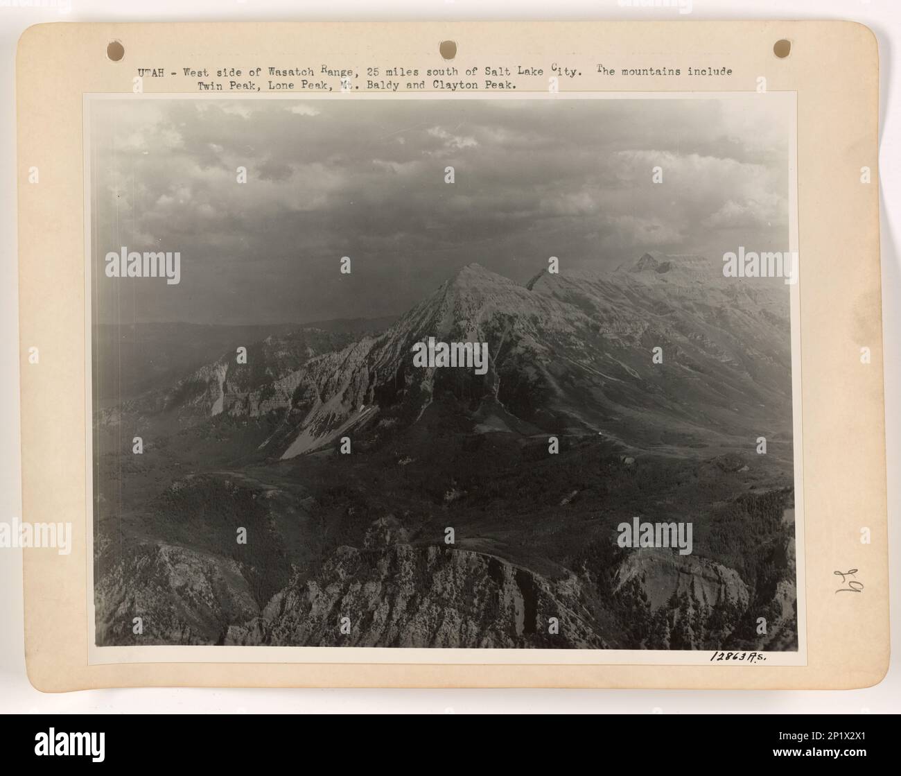 Utah - Wasatch Range, Aerial Photograph Stock Photo - Alamy