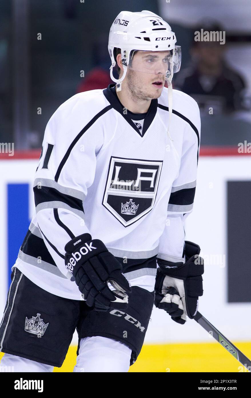 NHL player profile photo on Los Angeles Kings' Nick Shore at a game ...