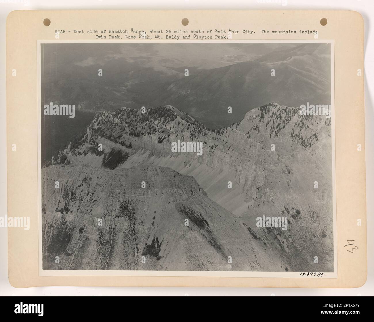 Utah - Wasatch Range, Aerial Photograph Stock Photo - Alamy