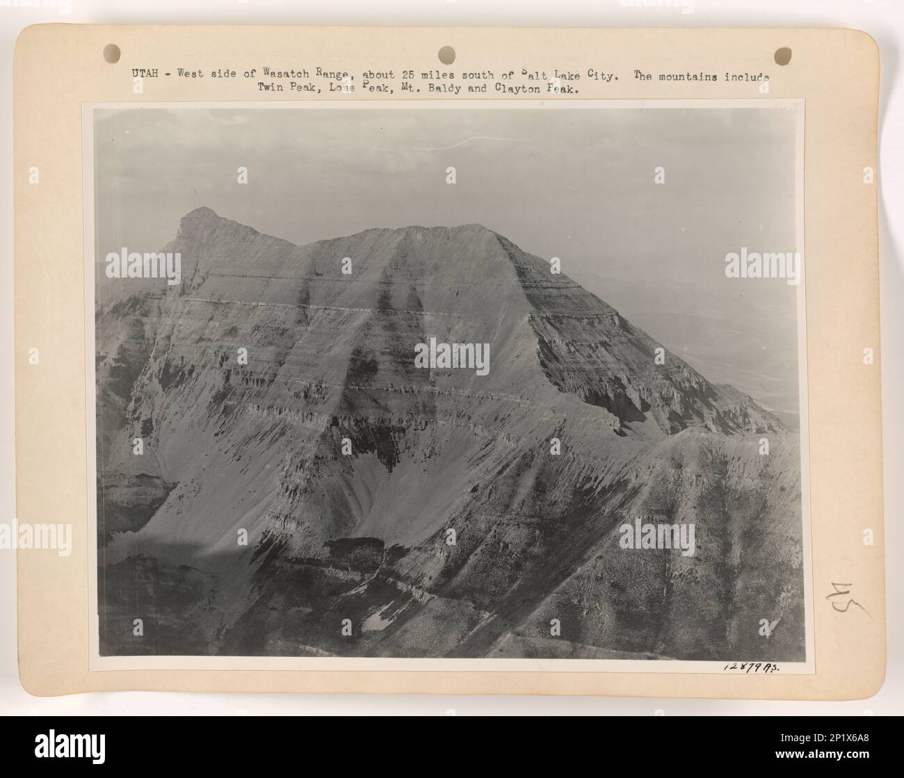 Utah - Wasatch Range, Aerial Photograph Stock Photo - Alamy