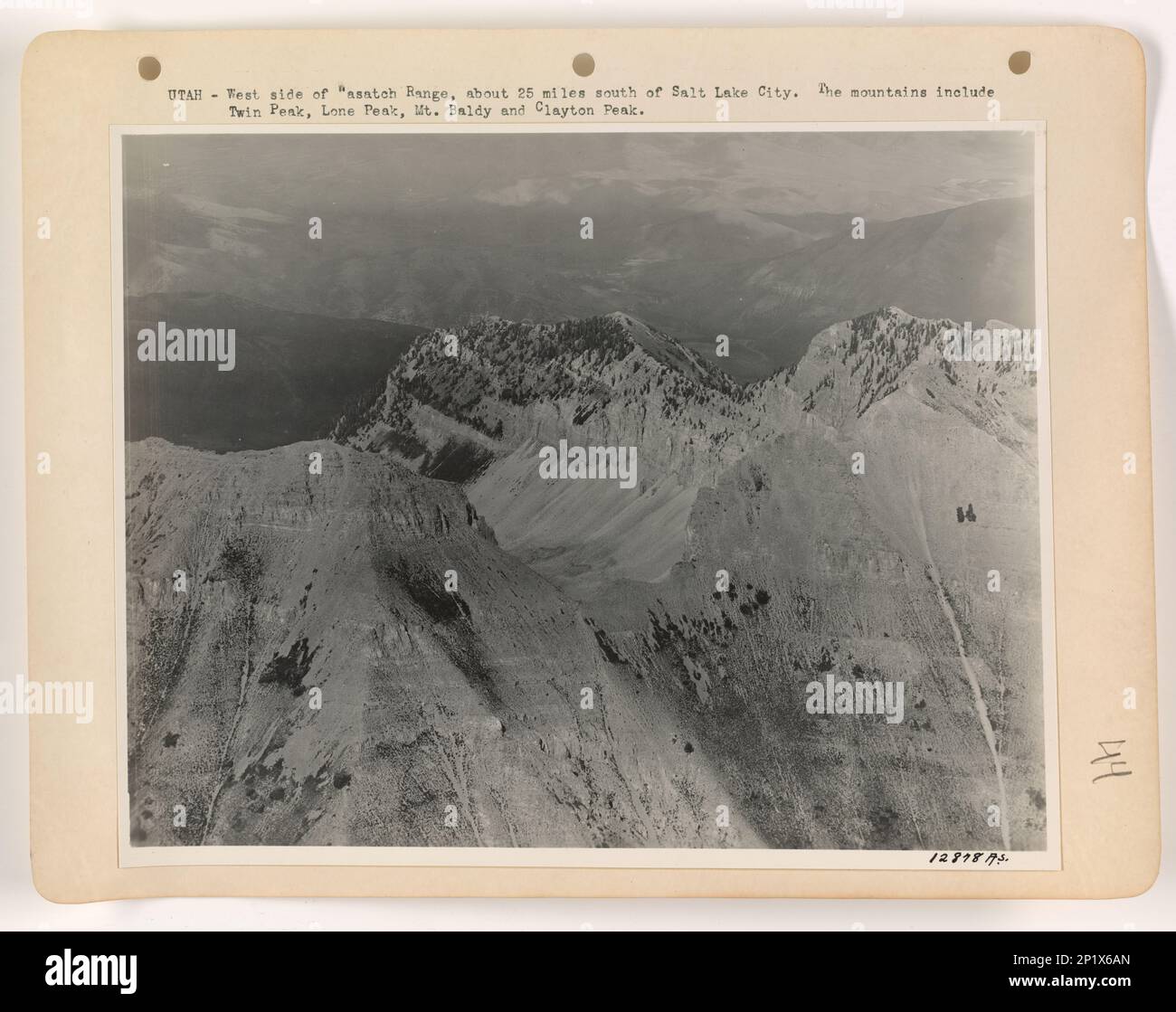 Utah - Wasatch Range, Aerial Photograph Stock Photo - Alamy