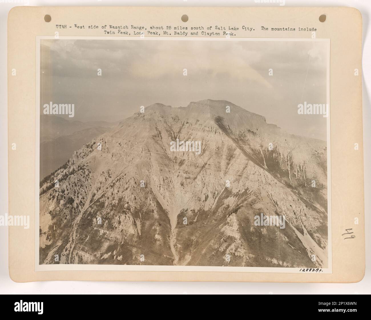 Utah - Wasatch Range, Aerial Photograph Stock Photo - Alamy