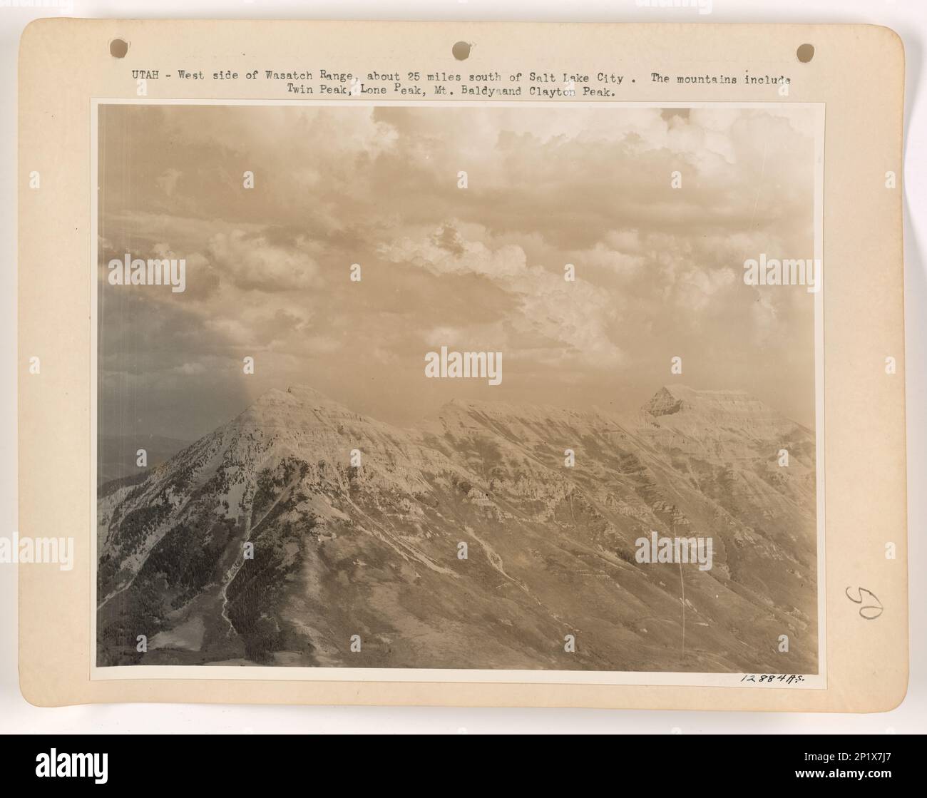 Utah - Wasatch Range, Aerial Photograph Stock Photo - Alamy