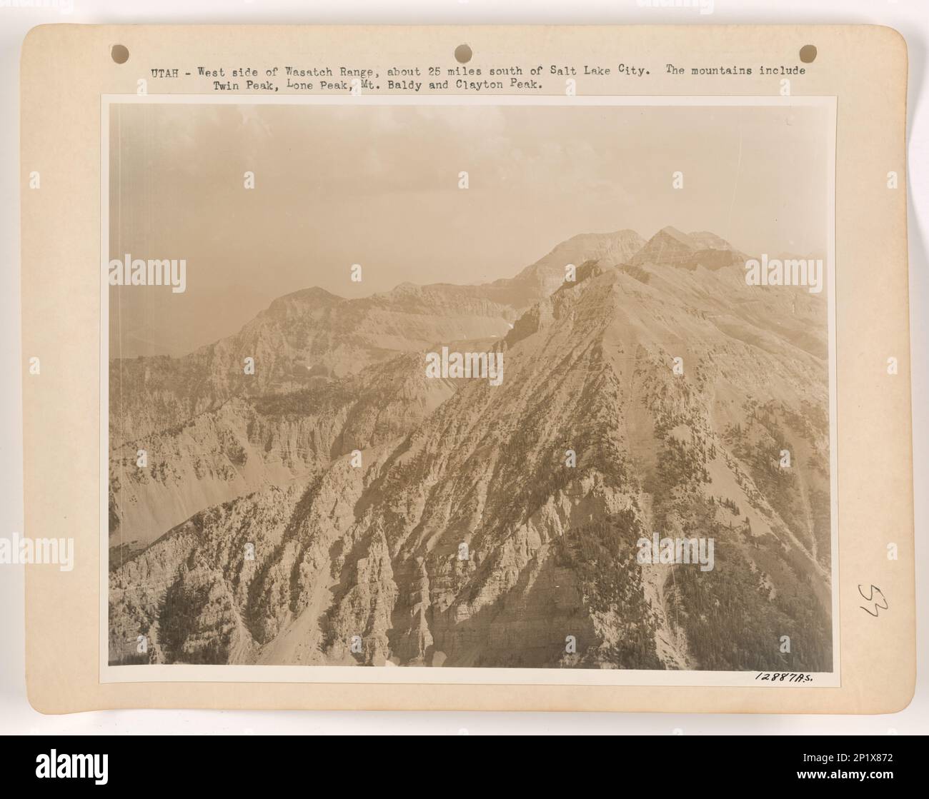 Utah - Wasatch Range, Aerial Photograph Stock Photo - Alamy