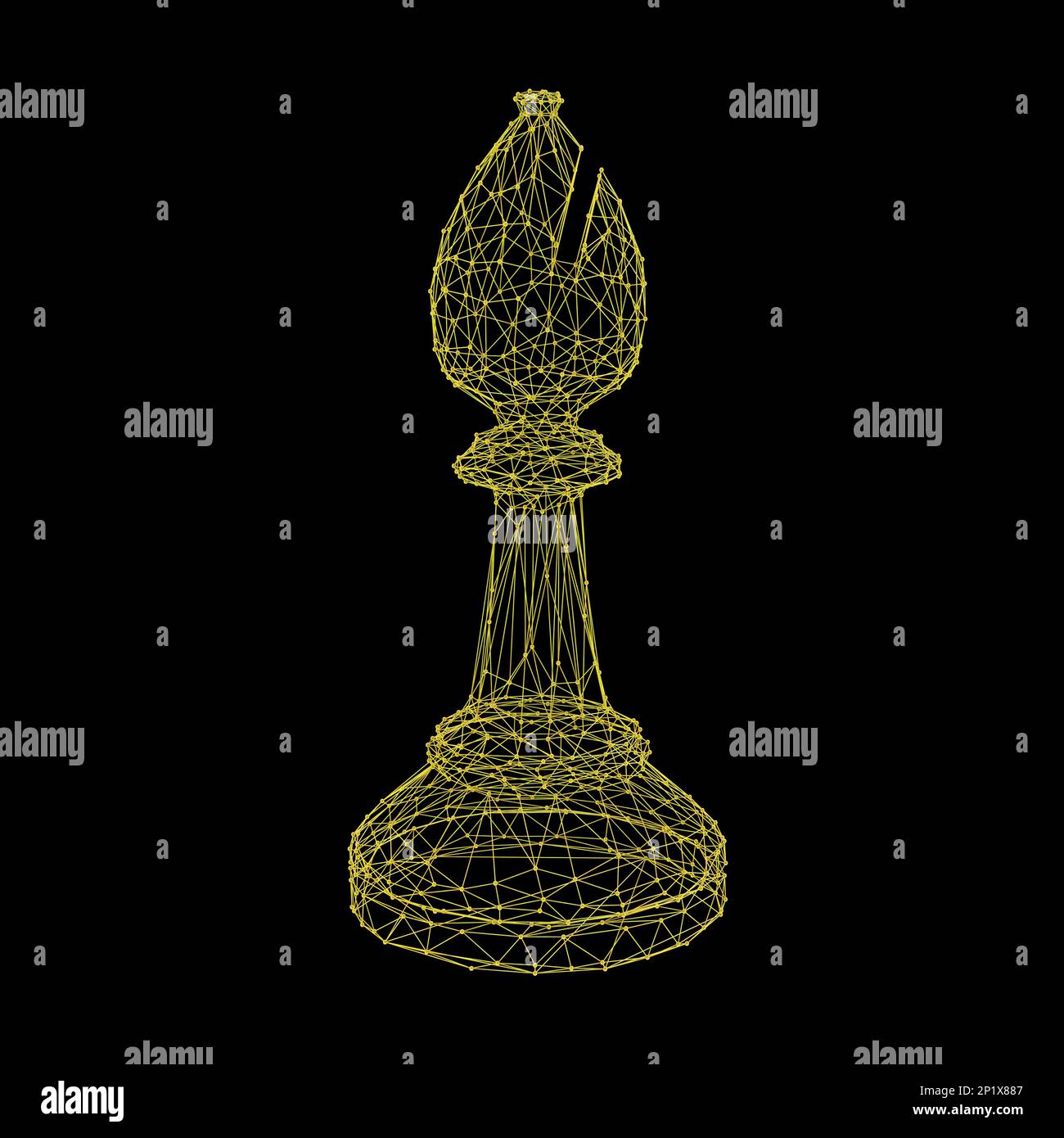 Chess bishop, illustration Stock Photo - Alamy