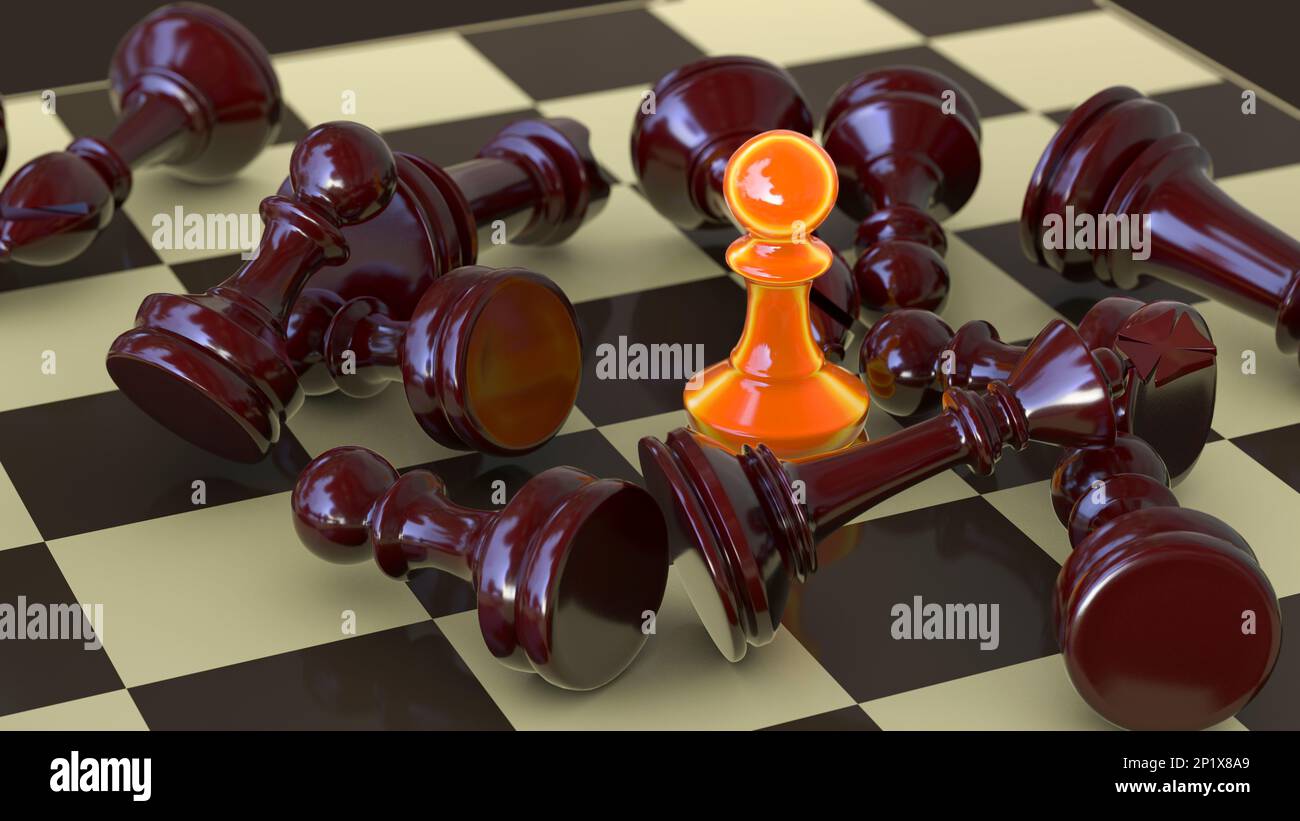 Chess pawn, illustration Stock Photo - Alamy