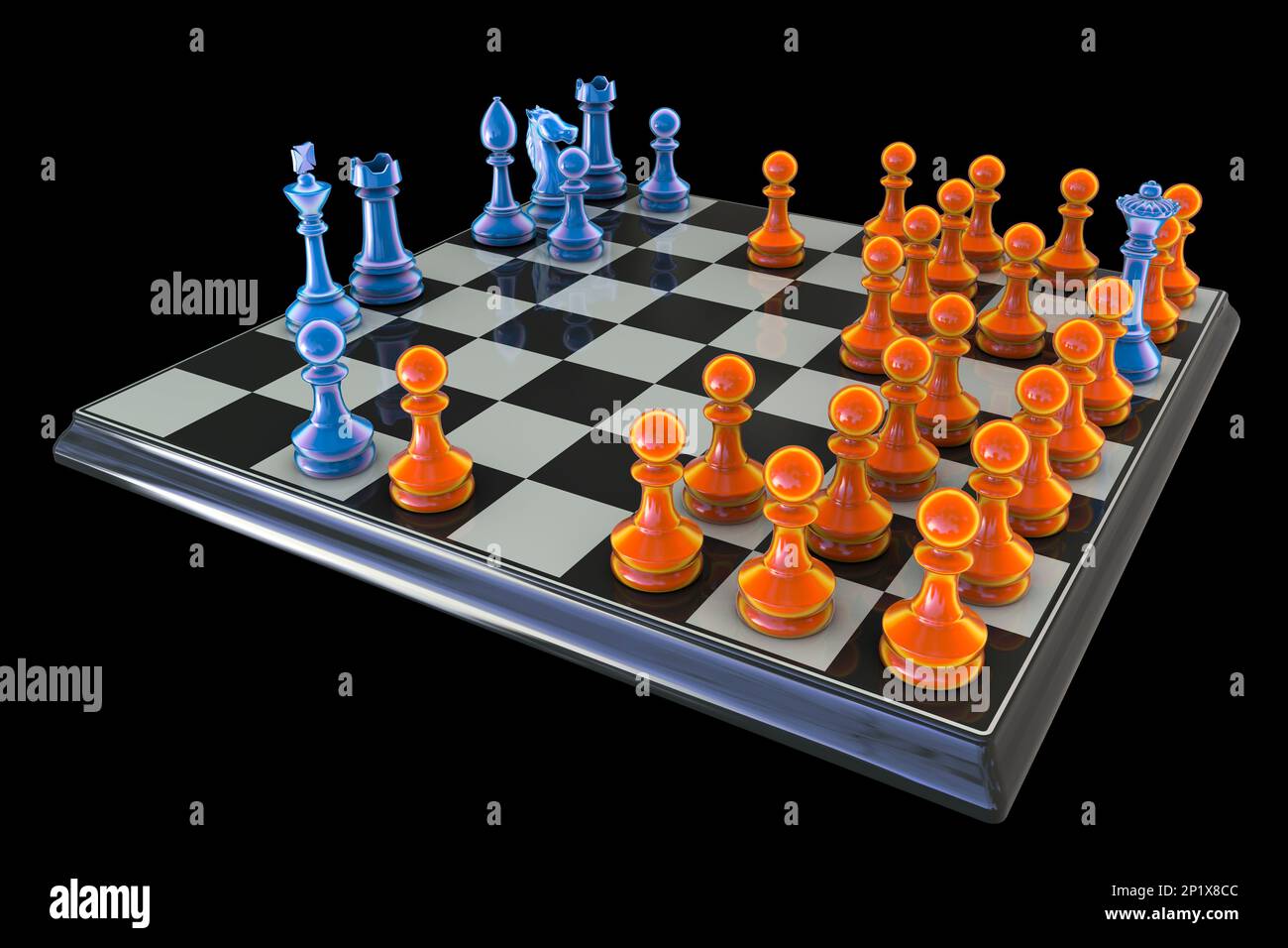 Horde variant of chess, illustration Stock Photo - Alamy