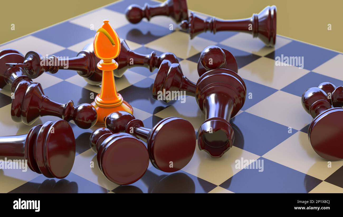Chess bishop, illustration Stock Photo - Alamy