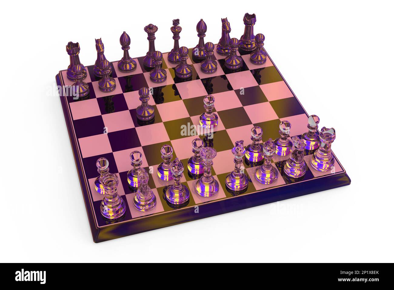 3d illustration black chess hi-res stock photography and images - Alamy