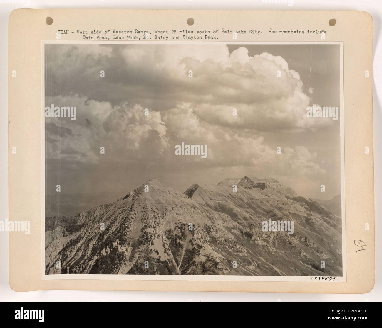 Utah - Wasatch Range, Aerial Photograph Stock Photo - Alamy