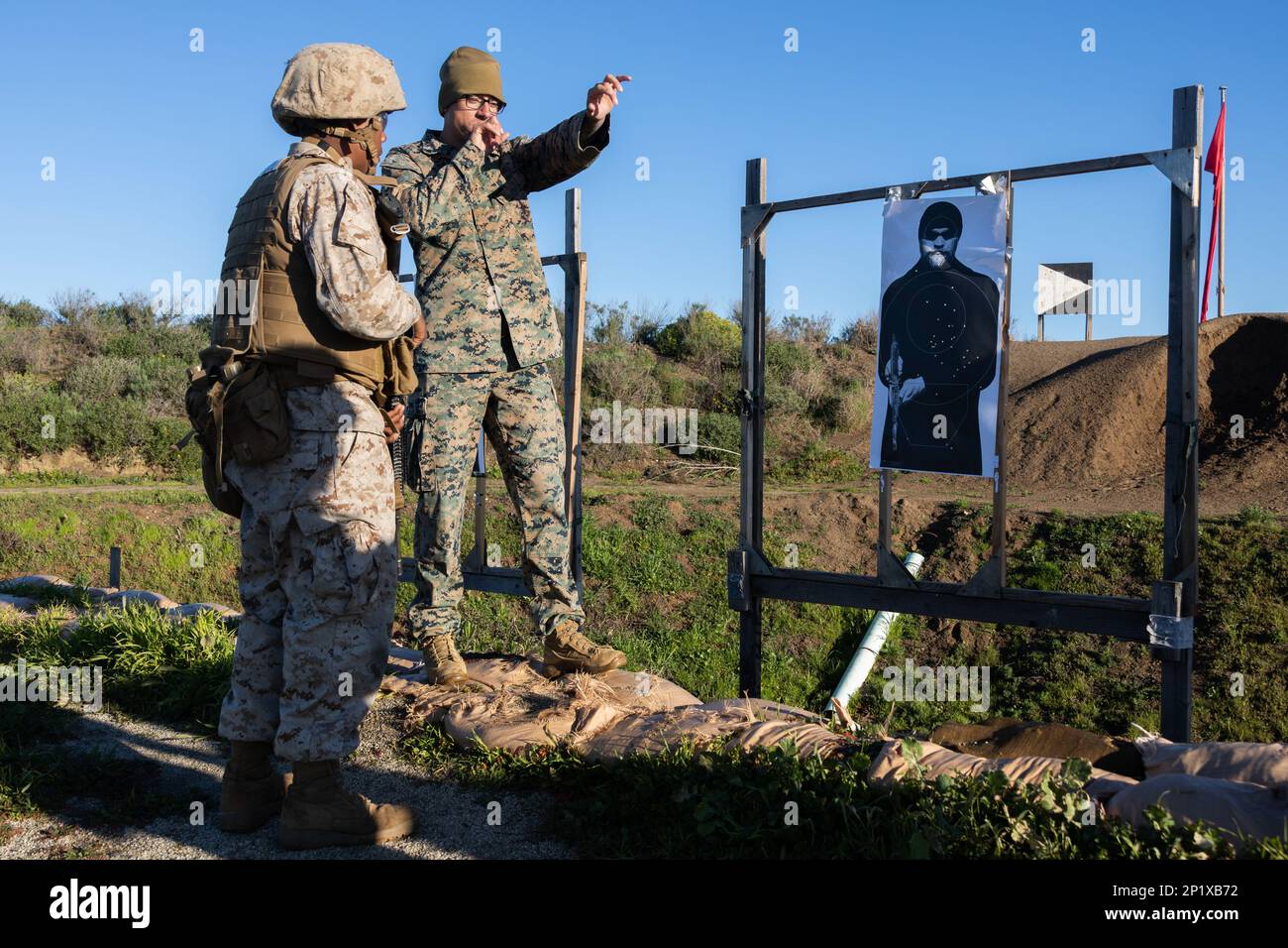 A U.S. Marine Corps recruit with Delta Company, 1st Recruit Training ...