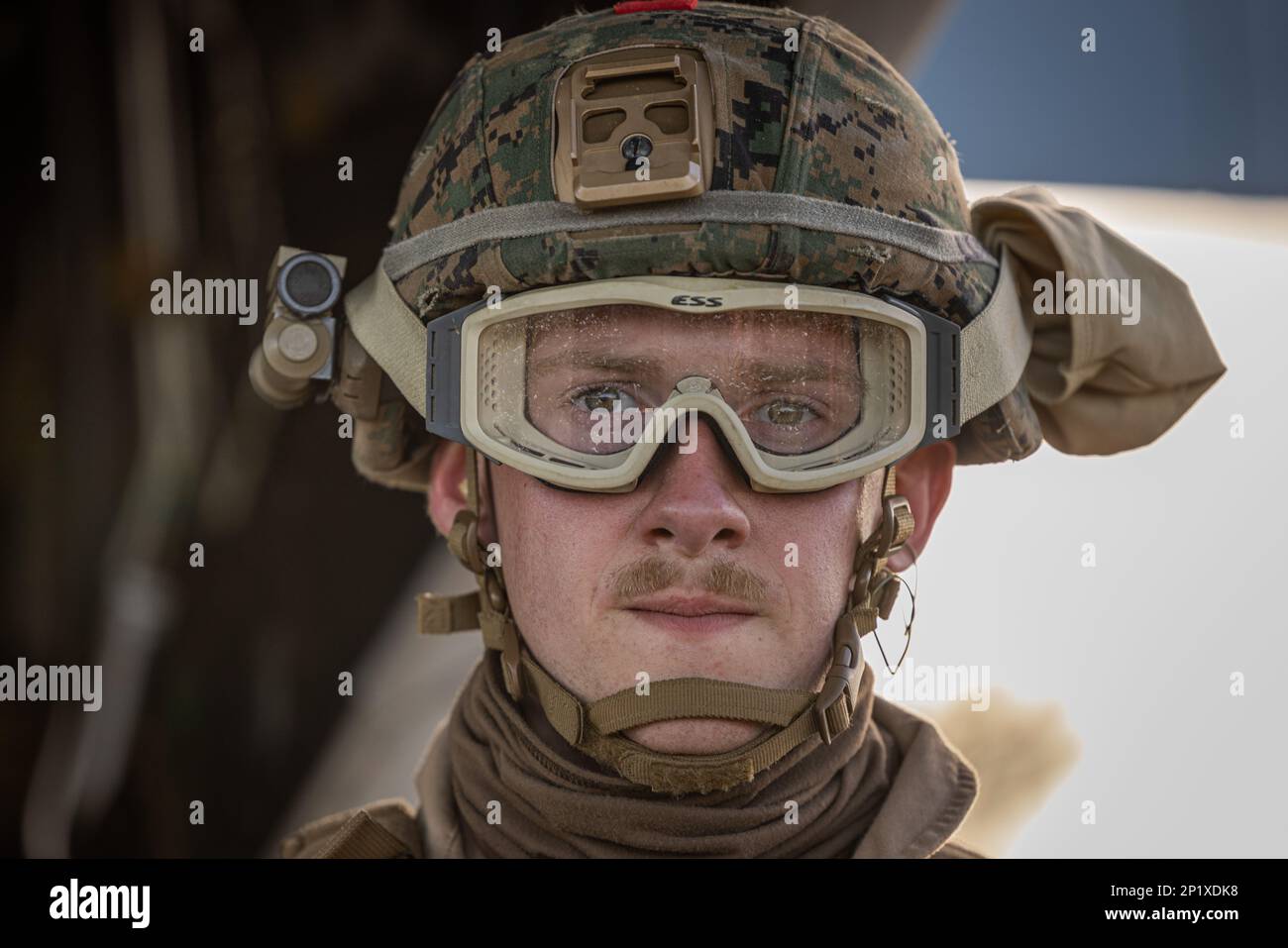 U.S. Marine Corps Lance Cpl. Logan Ivey, a landing support specialist ...
