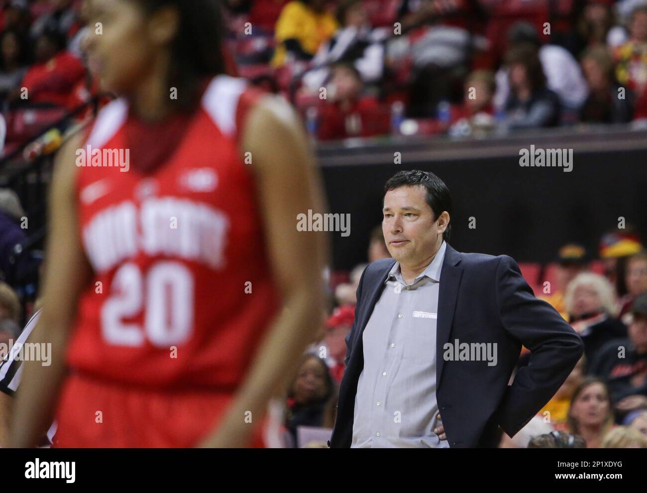 January 02 15: Ohio State coach Kevin McGuff during a Big 10 women's basketball match at Xfinity ...