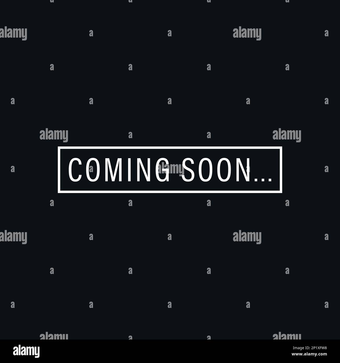 Coming soon banner icon in flat style. Promotion label vector ...