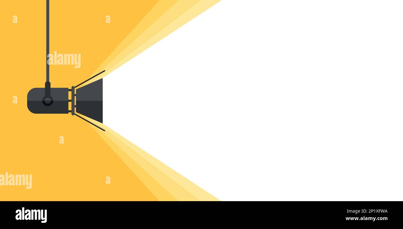 Lamp illumination icon in flat style. Spotlight vector illustration on ...