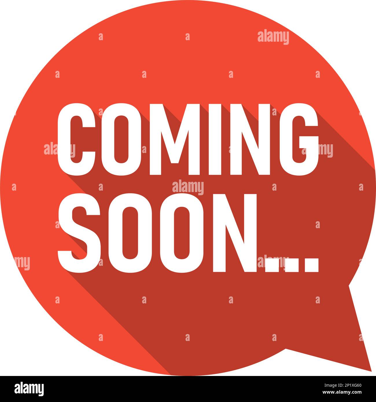Coming soon banner icon in flat style. Promotion label vector ...