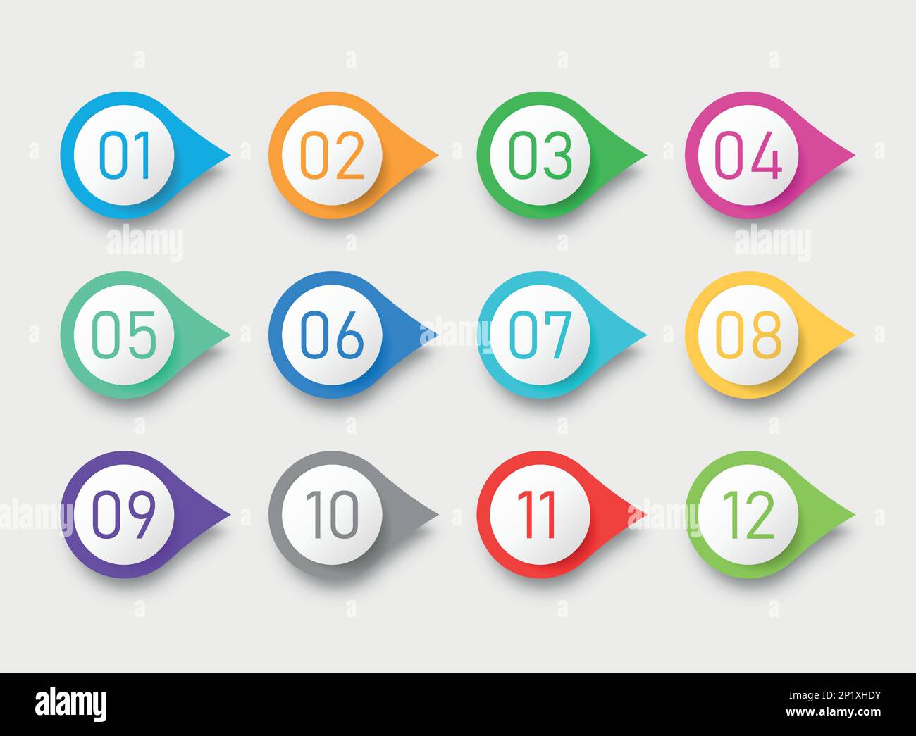 Numbers font icon in flat style. Typography vector illustration on ...