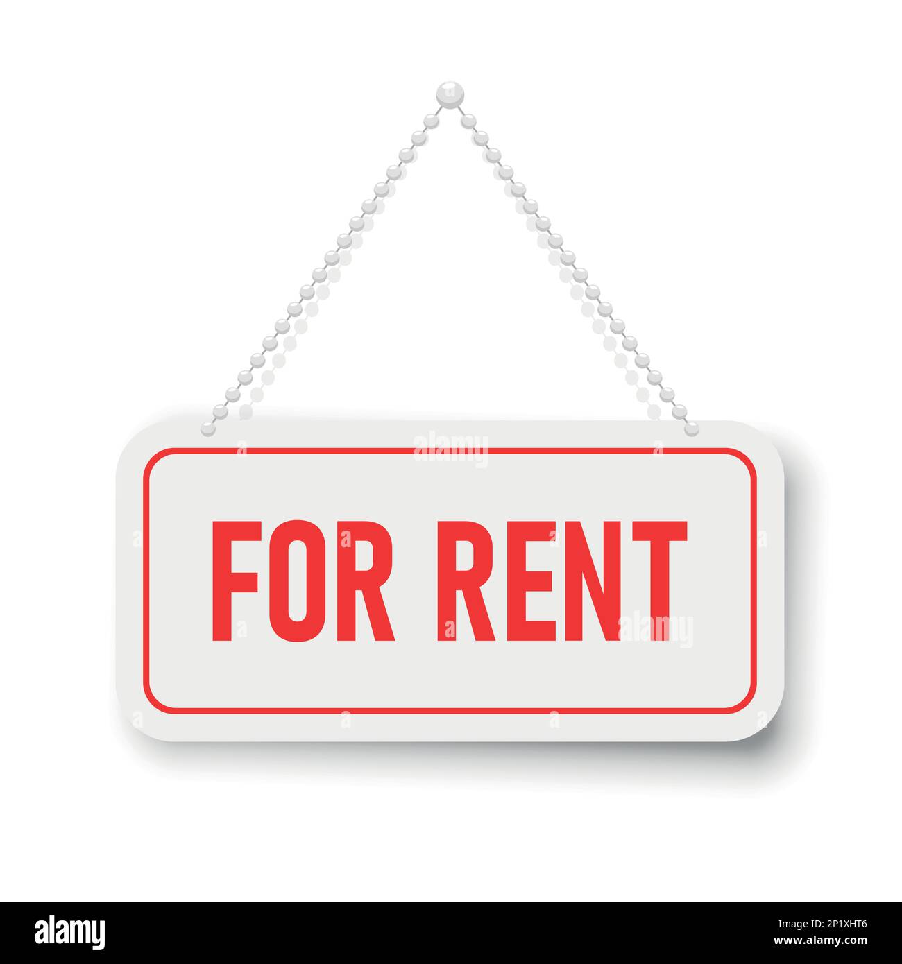 For rent icon in flat style. House, property vector illustration on ...