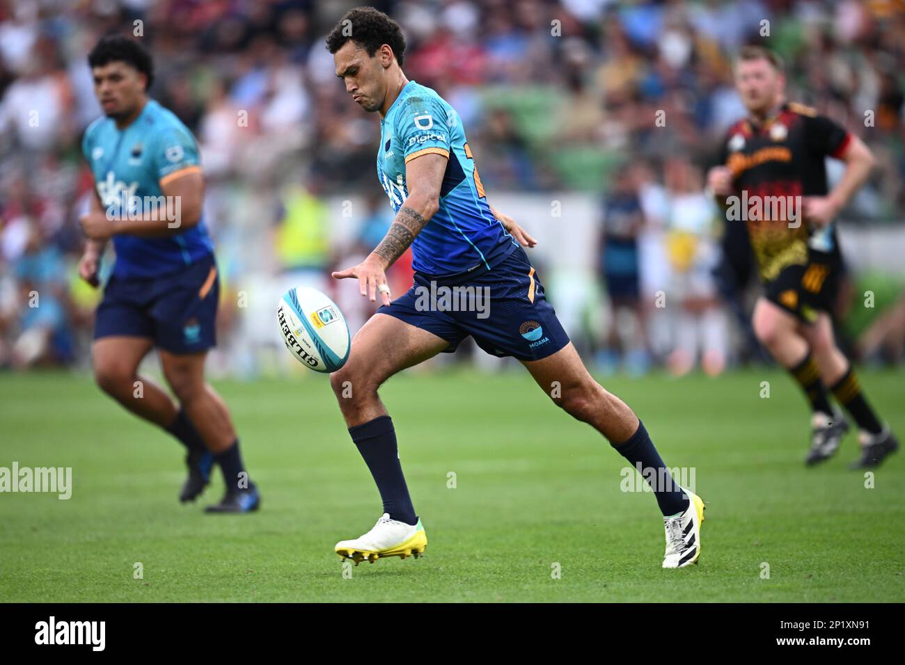 William Havili of Moana Pasifika during the Super Rugby Pacific Round 2 ...