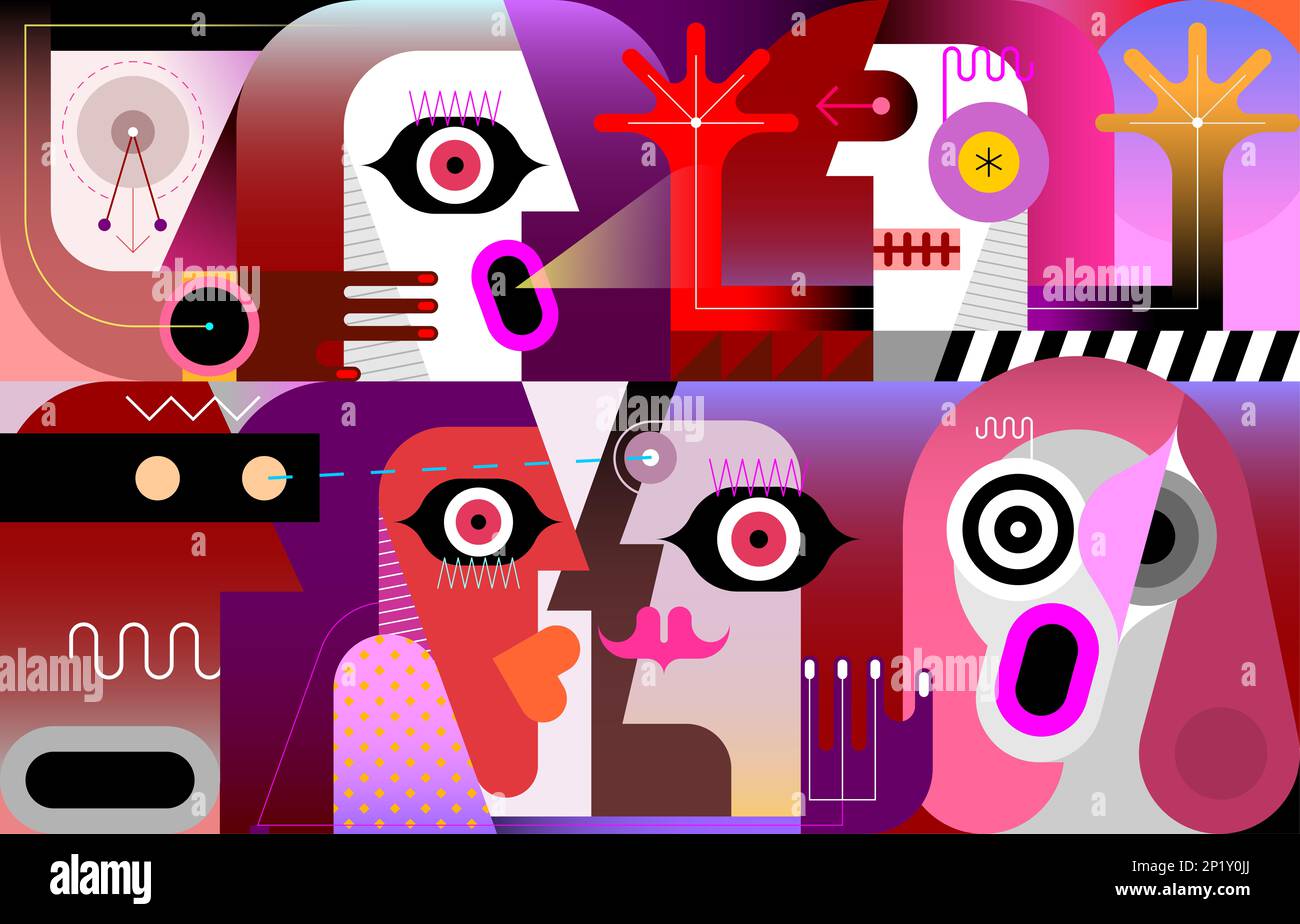 A group of people met and talk to each other about their fears. Modern ...