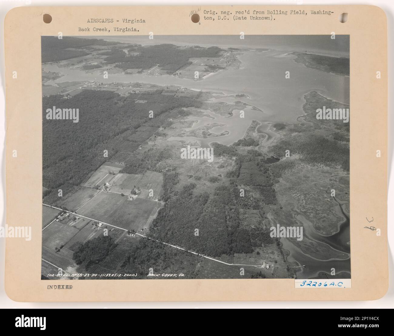 Virginia - Back Creek, Aerial Photograph Stock Photo - Alamy