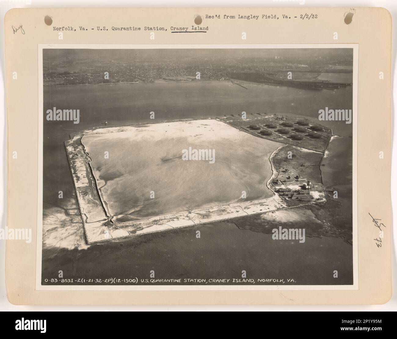 Virginia - Craney Island, Aerial Photograph Stock Photo - Alamy