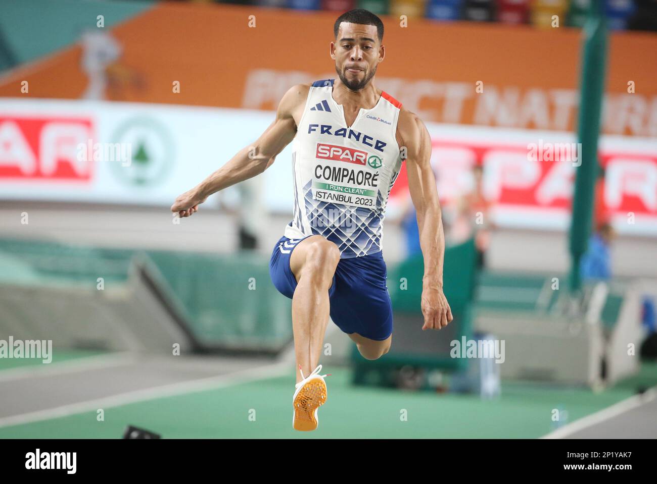 Benjamin Compaore of France, Final Men's Triple Jump during the ...