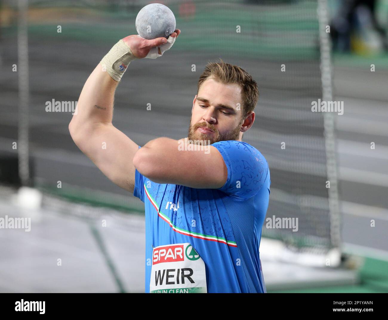 Zane Weir of Italy, Final Men's Shot Put during the European Athletics Indoor Championships 2023 ...