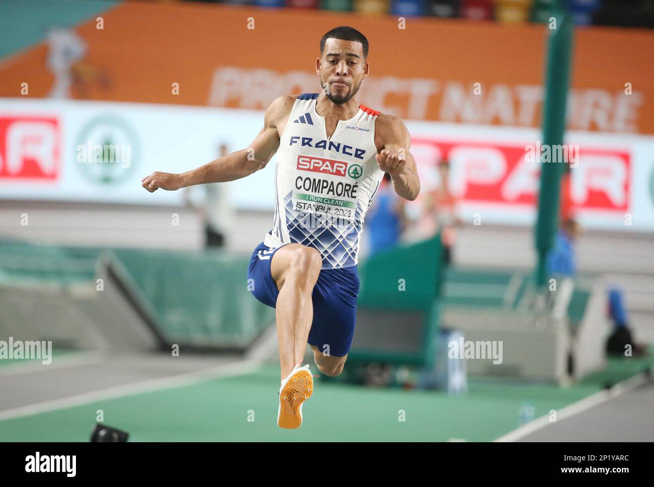 Benjamin Compaore of France, Final Men's Triple Jump during the ...