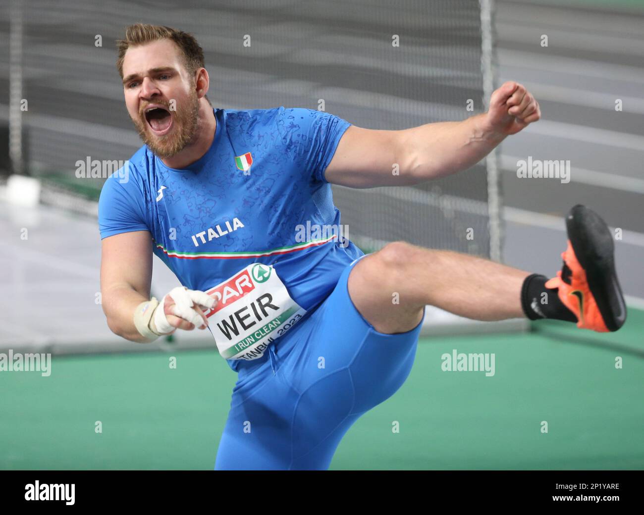 Zane Weir of Italy, Final Men's Shot Put during the European Athletics ...