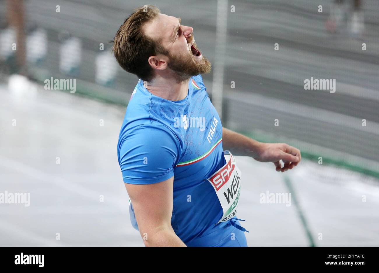 Zane Weir of Italy, Final Men's Shot Put during the European Athletics ...