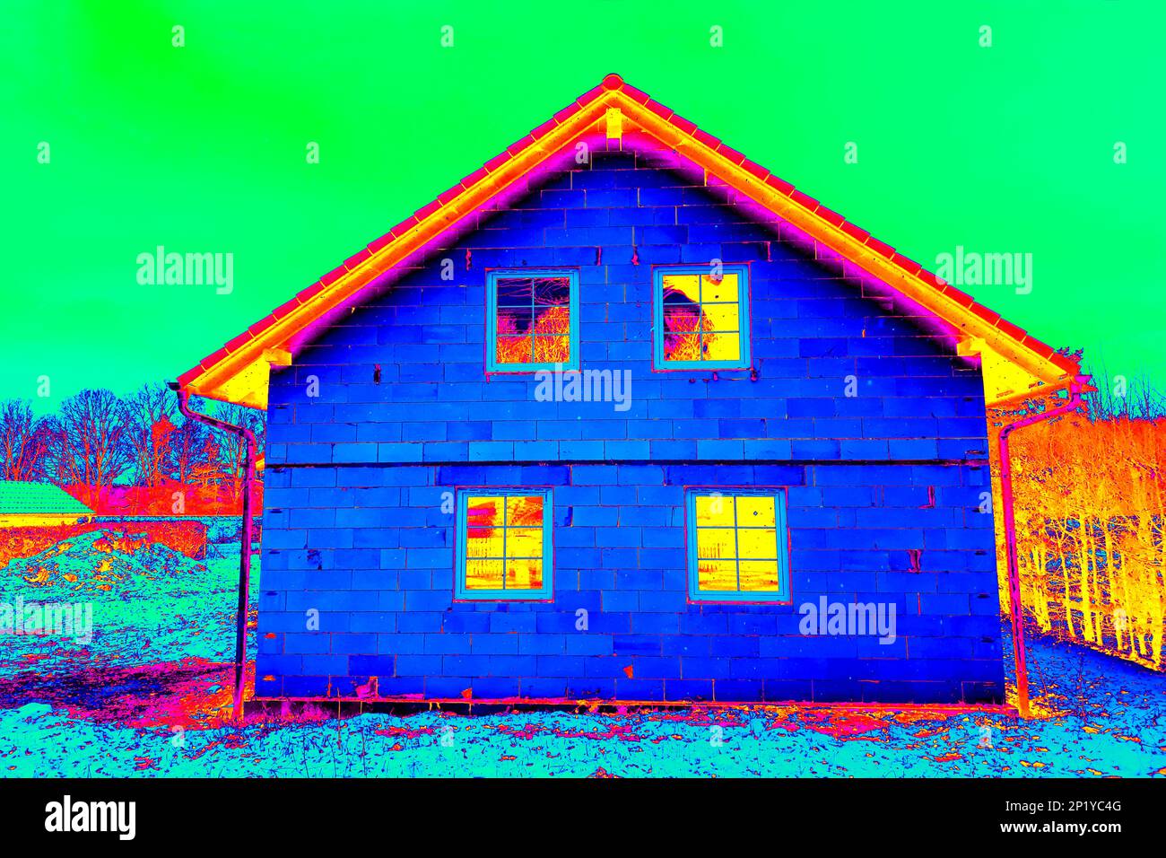 Heat losses measurement result. Building before complete heat ...