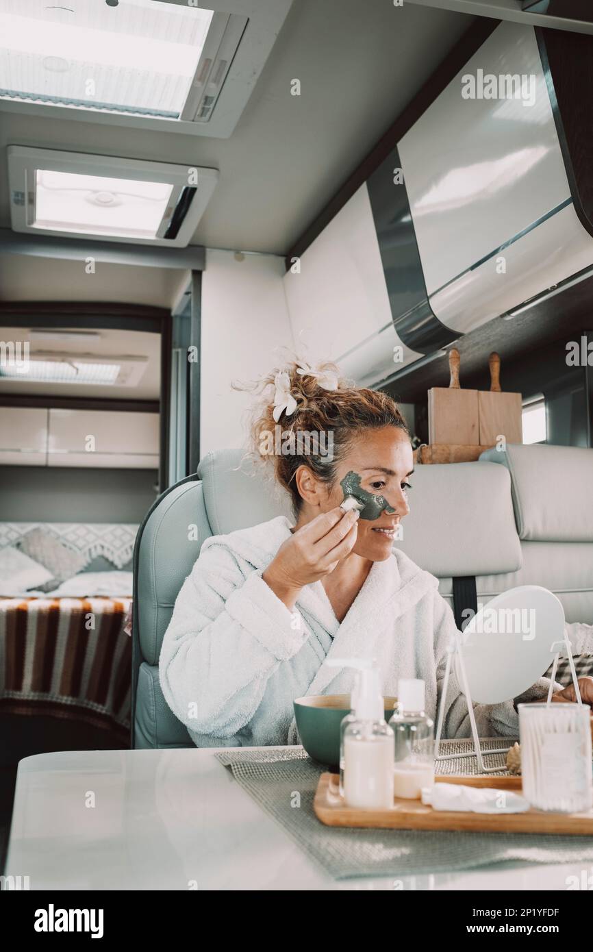 Beauty mask application natural skin care treatment lifestyle for ...