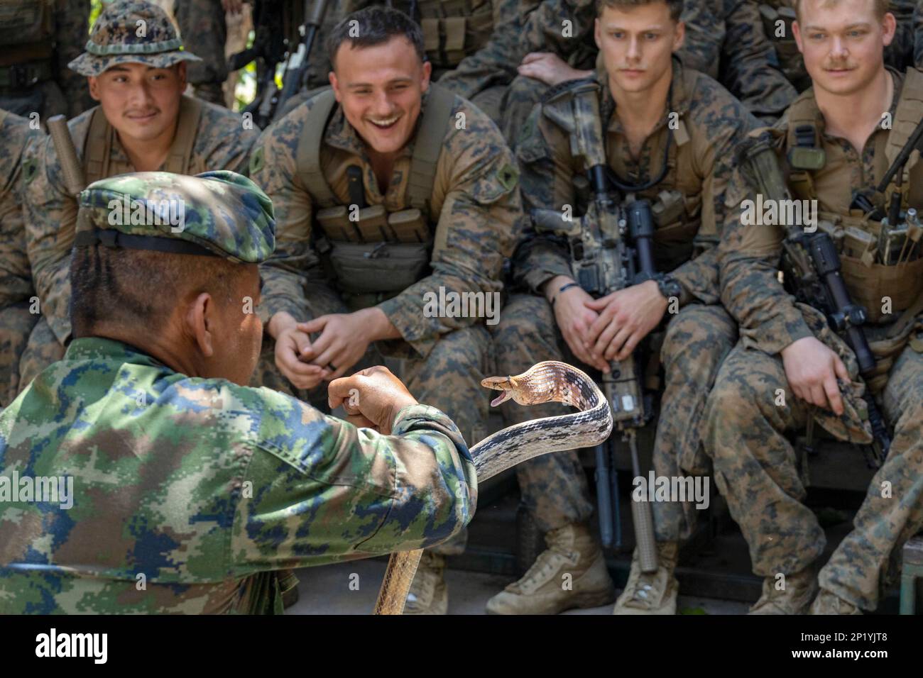 Sattahip, Thailand. 27th Feb, 2023. A Royal Thai Reconnaissance Marine ...