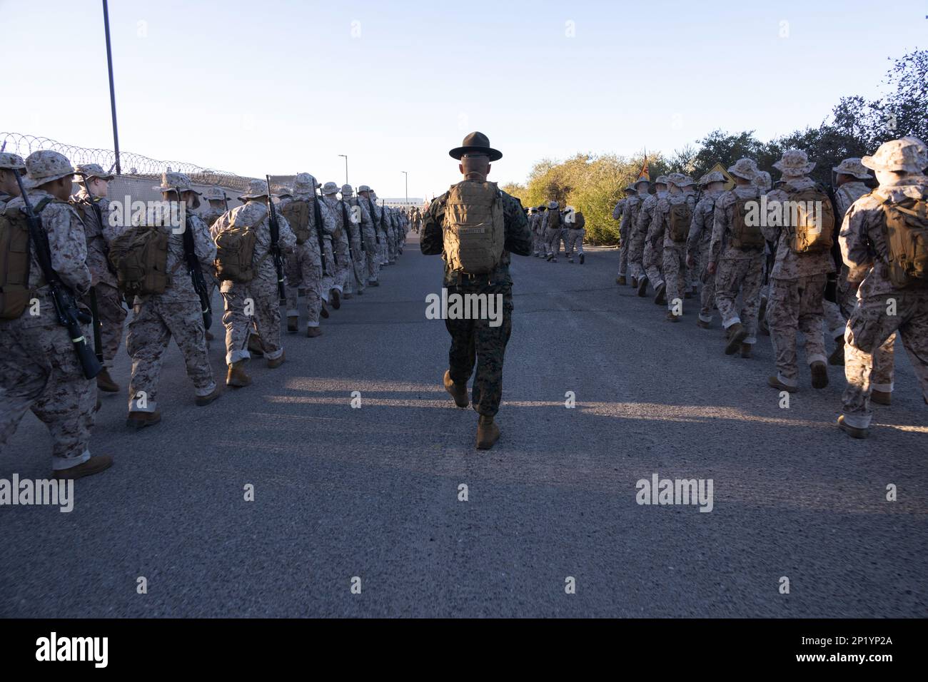 U.S. Marine Corps recruits with Golf Company, 2nd Recruit Training ...