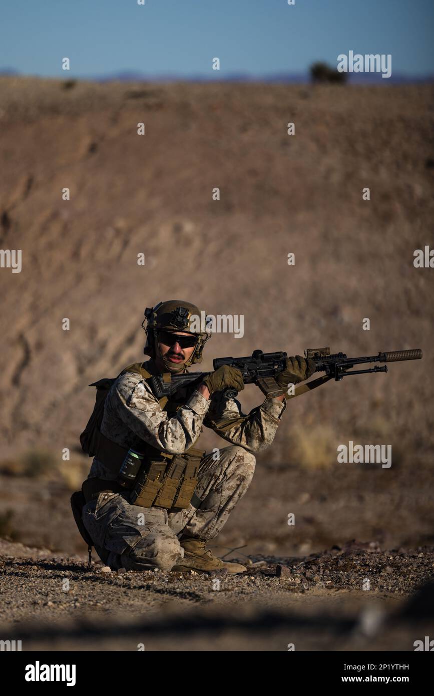 U.S. Marine Lance Cpl. Elijah Garcia, a rifleman with India Company ...