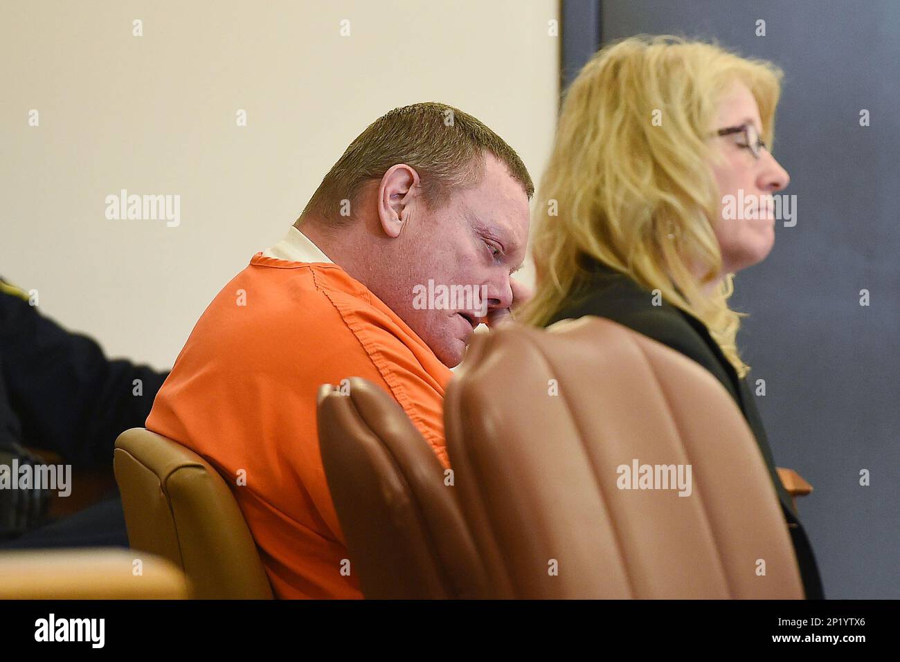 Michael Bensen wipes his eyes during his sentencing hearing at the ...