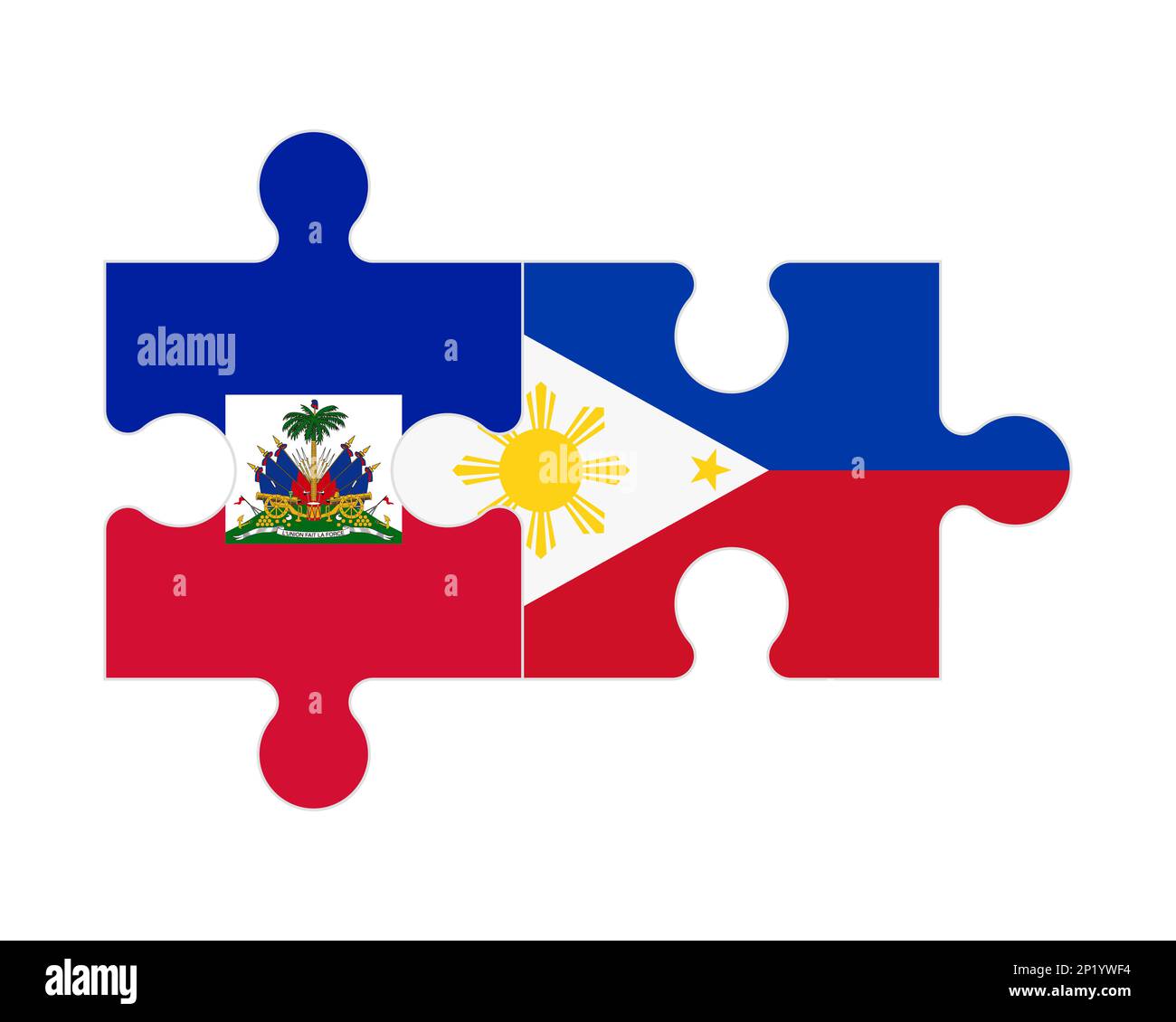 Connected puzzle of flags of Haiti and Philippines, vector Stock Vector ...