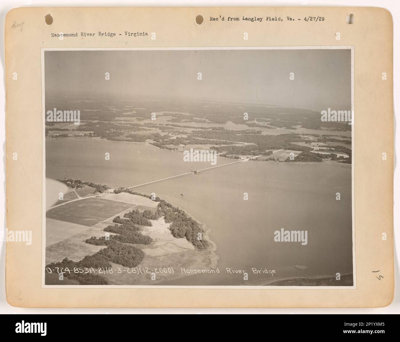 Virginia - Nansemond River Bridge, Aerial Photograph Stock Photo - Alamy