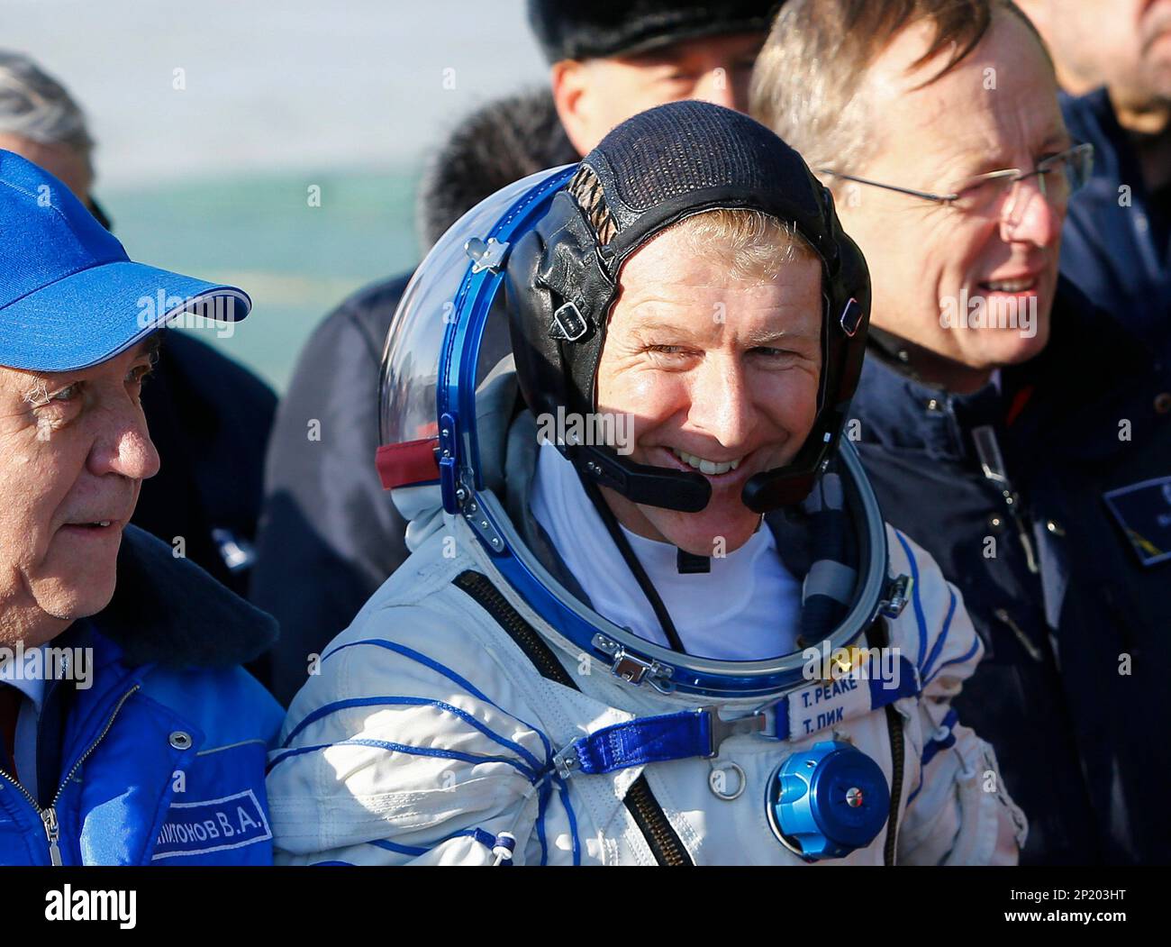 British astronaut Tim Peake, a member of the main crew of the mission ...