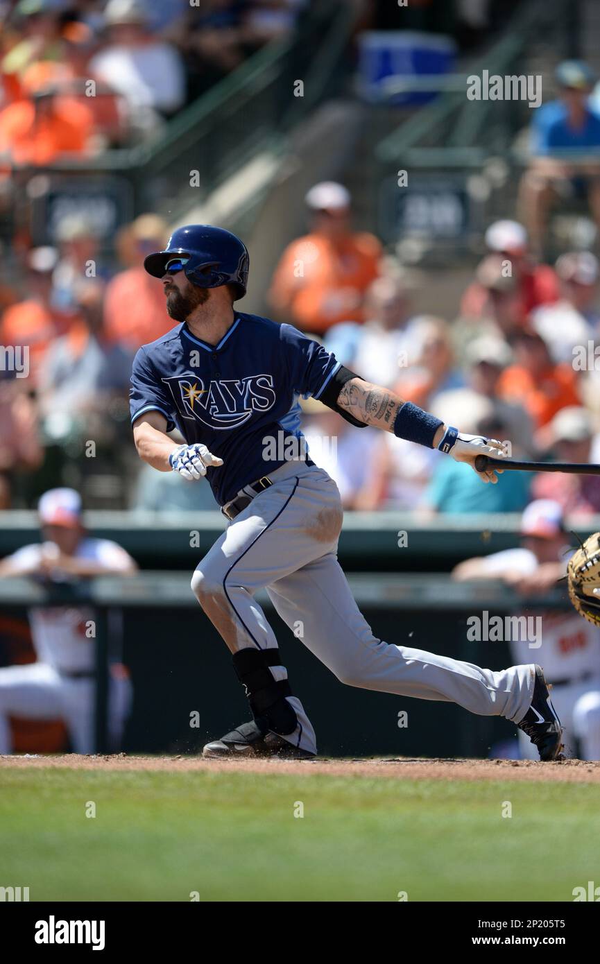 Tampa Bay Rays infielder Nick Franklin (2) during a Spring Training ...
