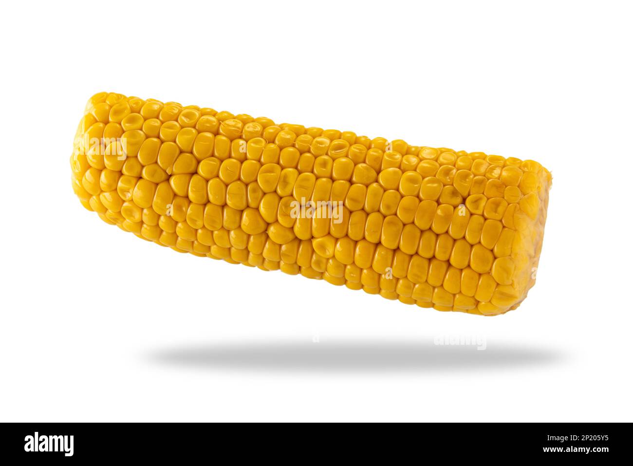 Cooked corn cob, sweet corn isolated on white with clipping path Stock ...