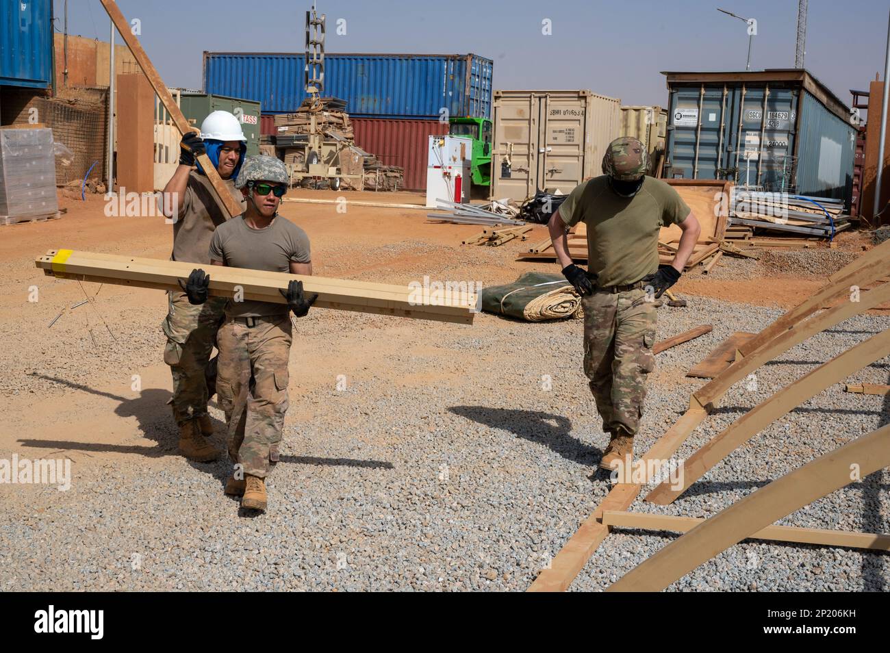 U.S. Airmen from the 768th Expeditionary Air Base Squadron, Civil ...