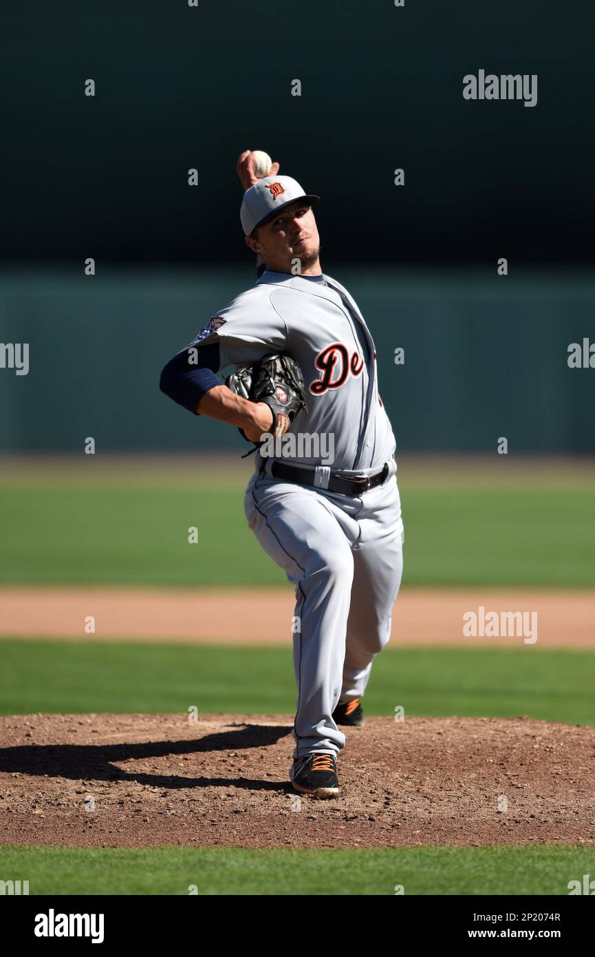 Detroit Tigers Pitcher Blaine Hardy 65 During A Spring Training Game