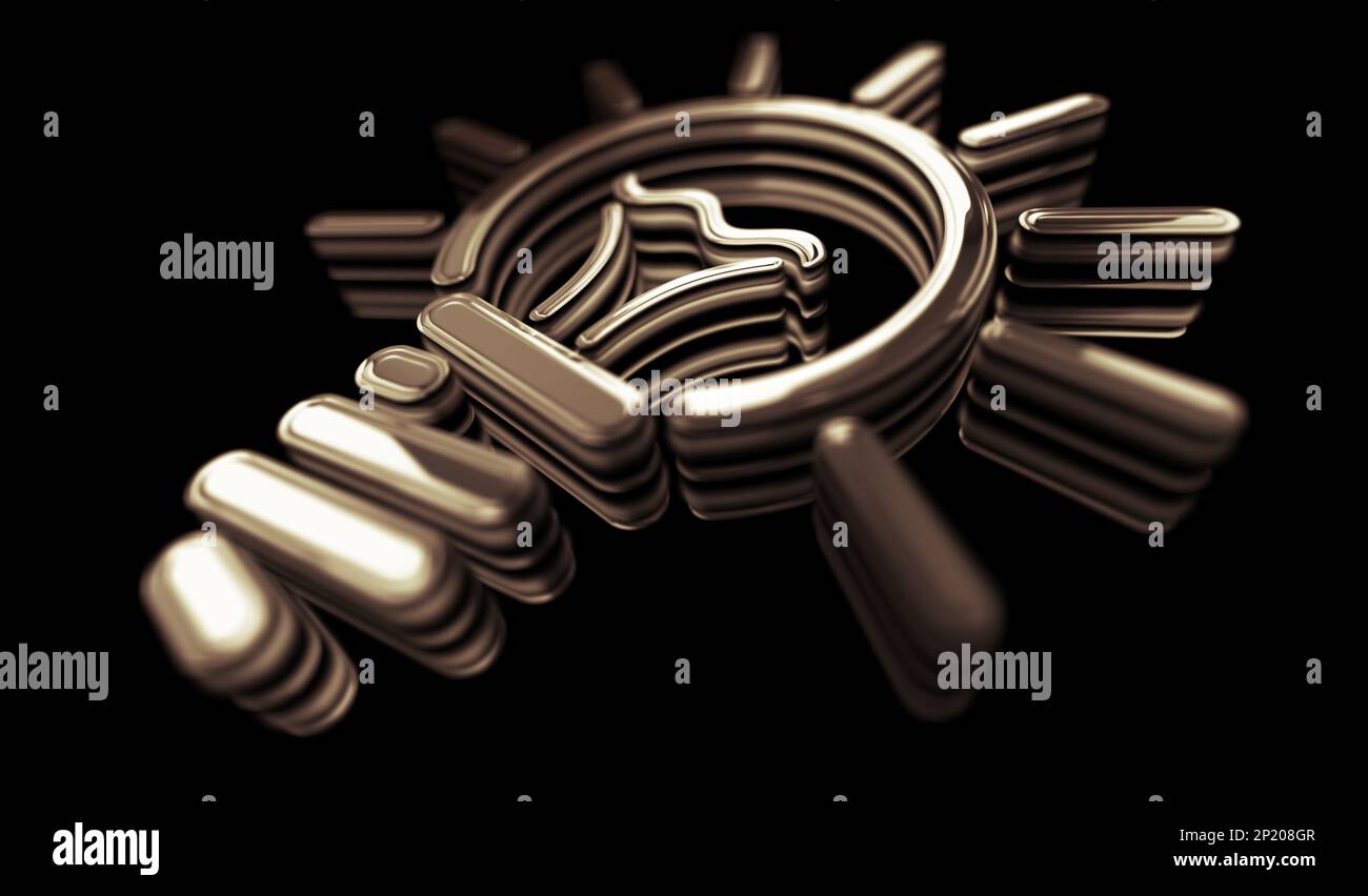 Bulb idea creative innovation and success inspiration golden metal ...