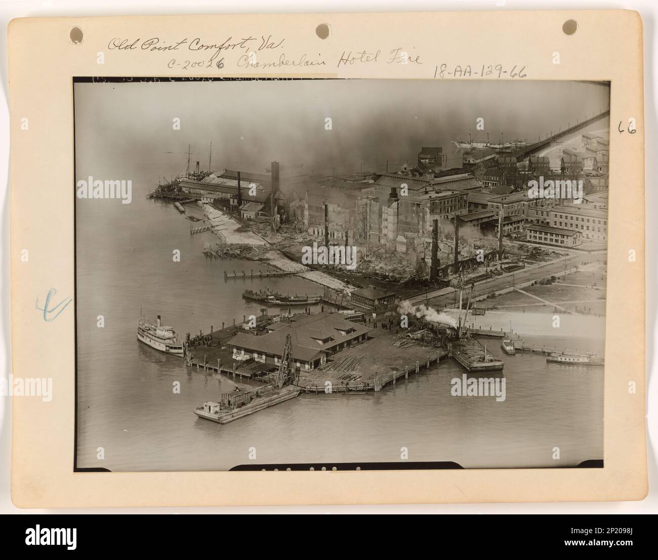 Virginia - Old Point Comfort, Aerial Photograph Stock Photo - Alamy