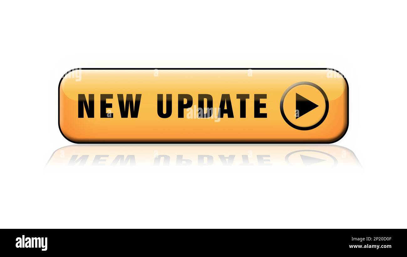 NEW UPDATE - orange button with reflections on the floor - isolated on ...