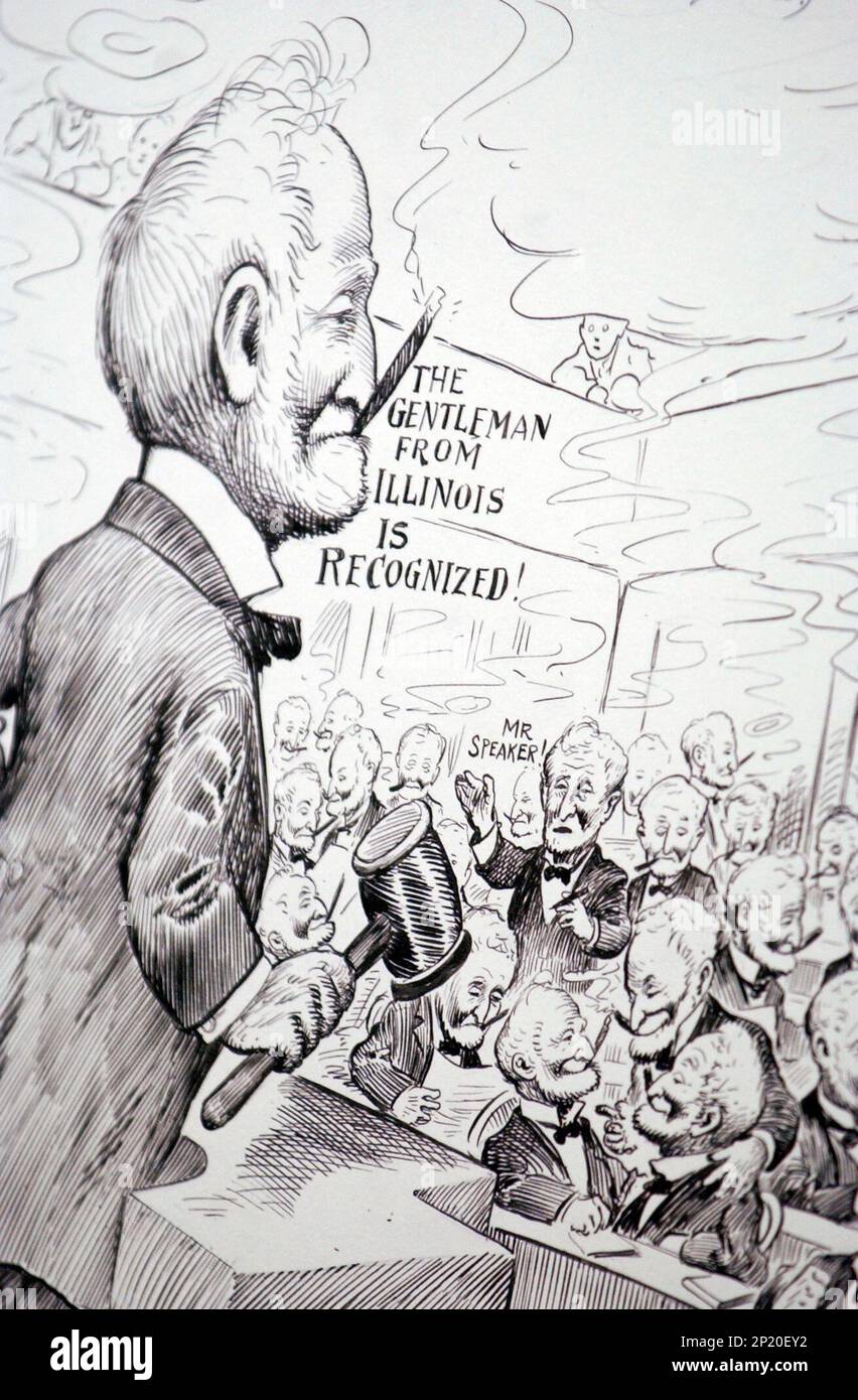 This a political cartoon by Clifford Berryman of Speaker of the House ...