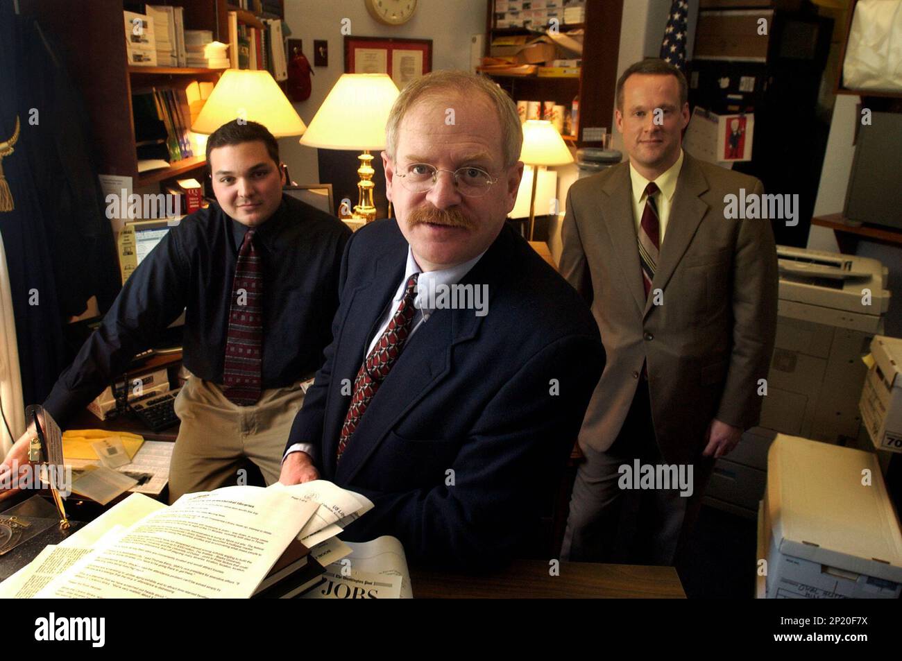 From left, Anthony Wallis, research assistant, Fred Beuttler, deputy ...