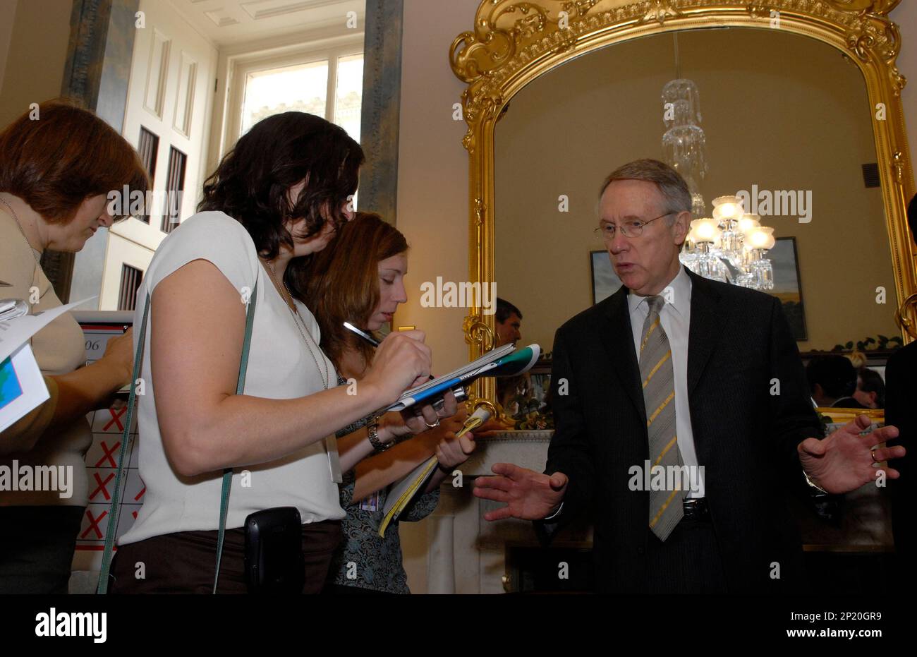 Minority Leader Harry Reid, D-NV., addresses the press about the 'Do ...
